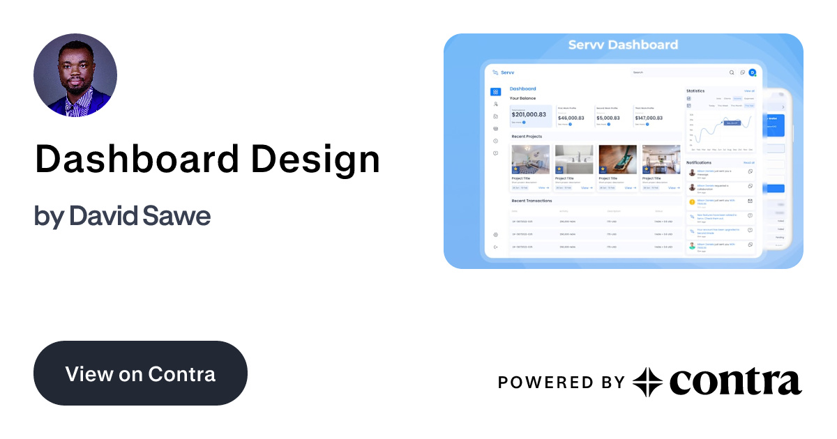 Dashboard Design by David Sawe