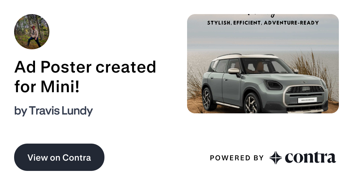 Ad Poster created for Mini! by Travis Lundy