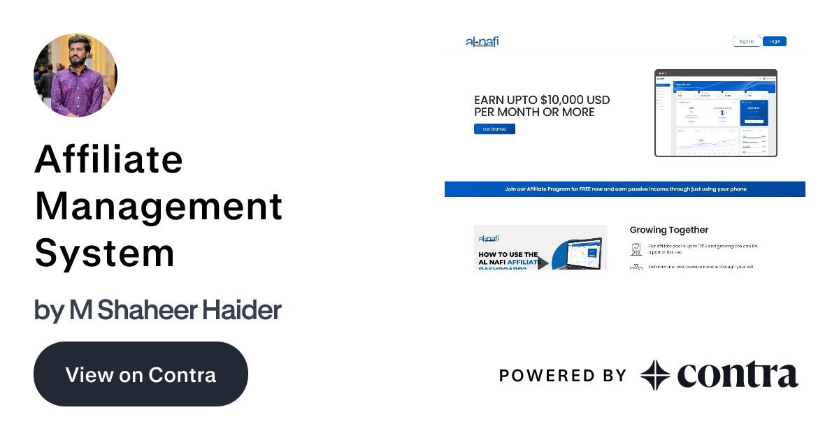 Affiliate Management System by M Shaheer Haider