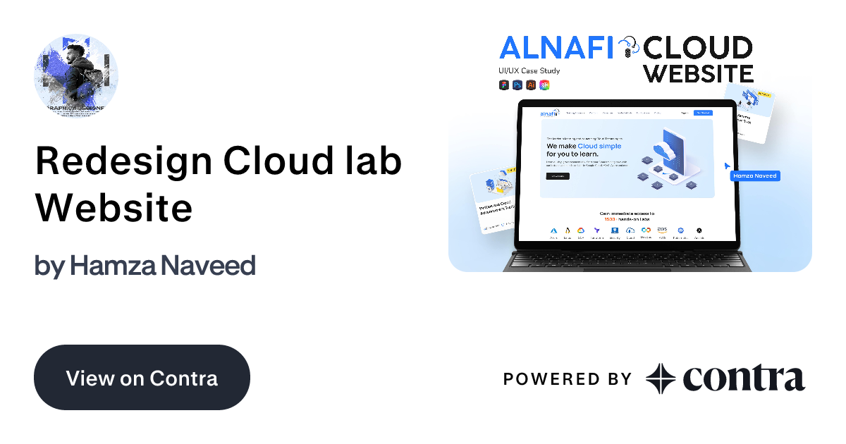 Redesign Cloud lab Website by Hamza Naveed