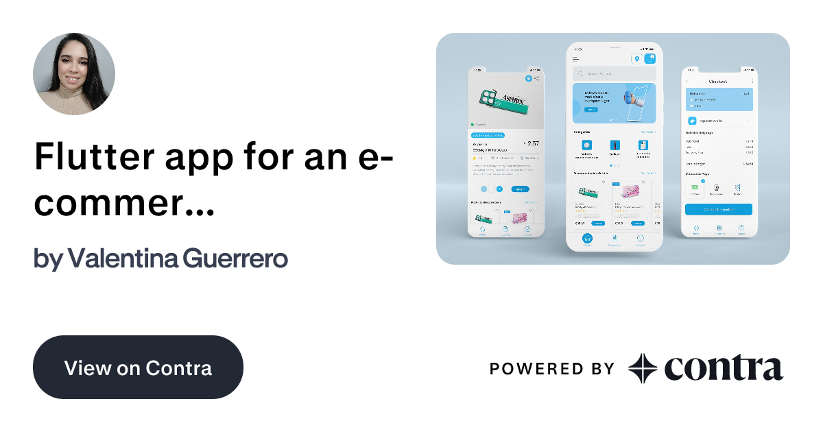 Flutter app for an e-commerce platform. by Valentina Guerrero