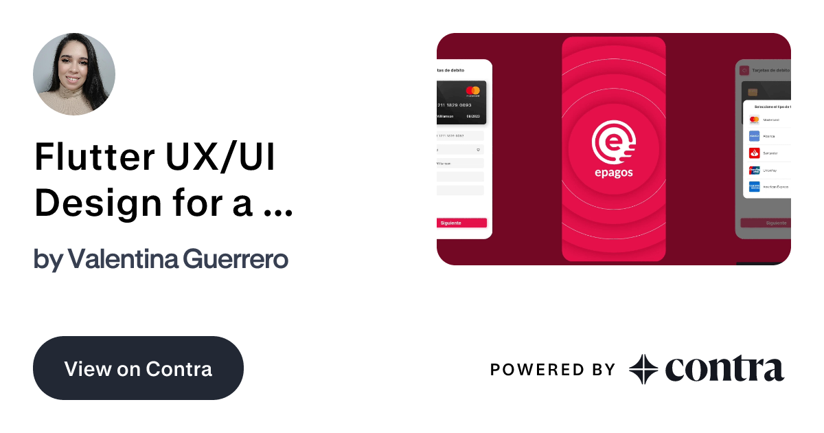 Flutter UX/UI Design for a Payment App – Mobile App by Valentina Guerrero