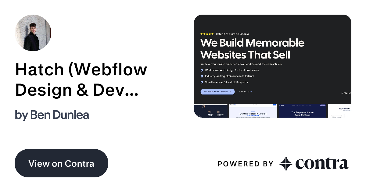 Hatch (Webflow Design & Development) by Ben Dunlea