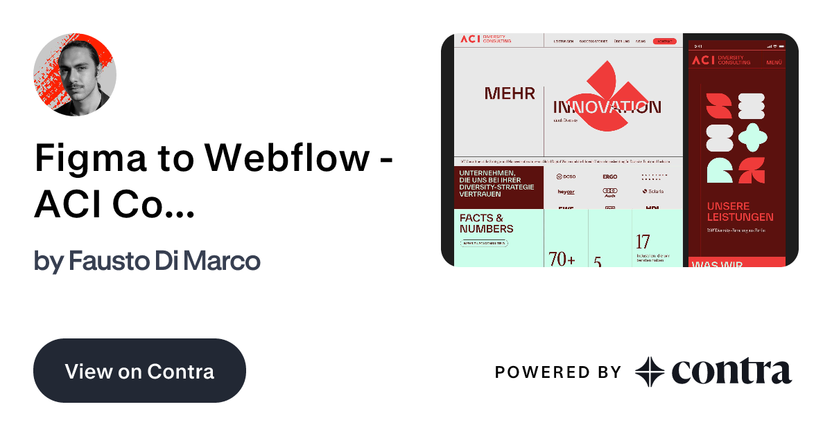Figma to Webflow - ACI Consulting by Fausto Di Marco