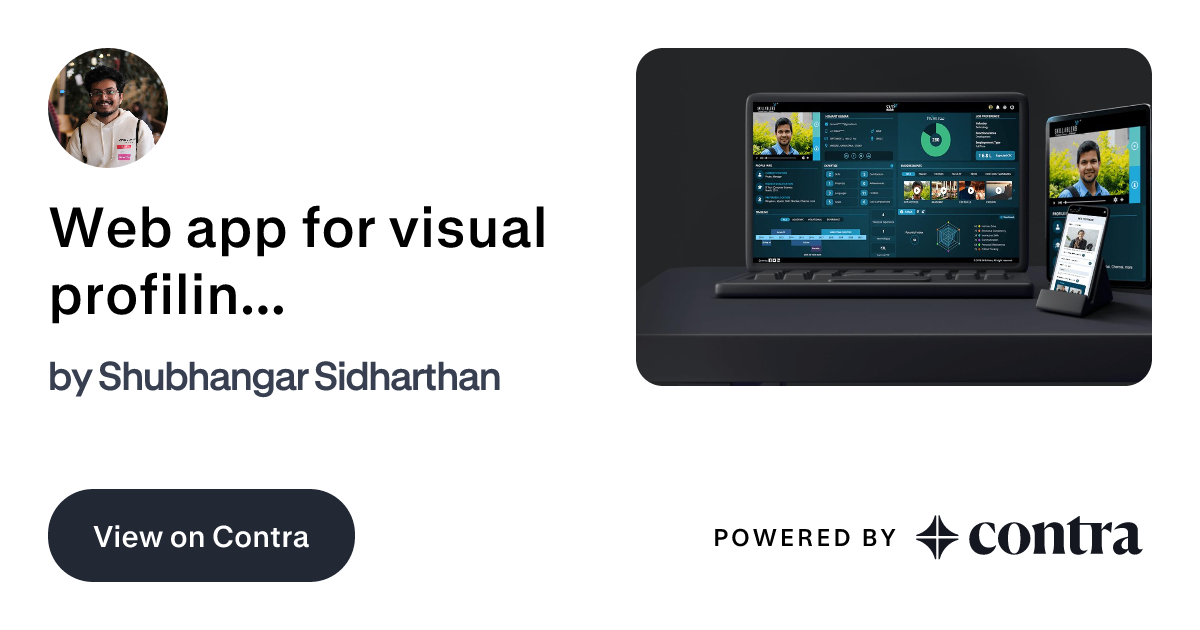 Web app for visual profiling, jobs and upskilling (Professional… by ...