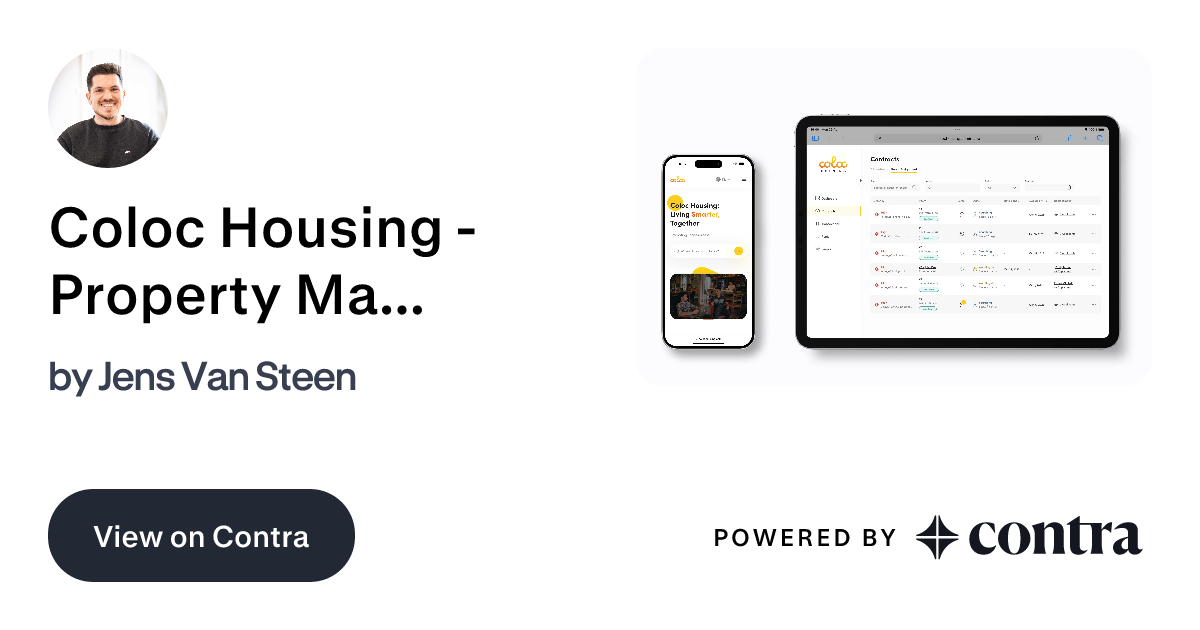 Coloc Housing - Property Management System by Jens Van Steen