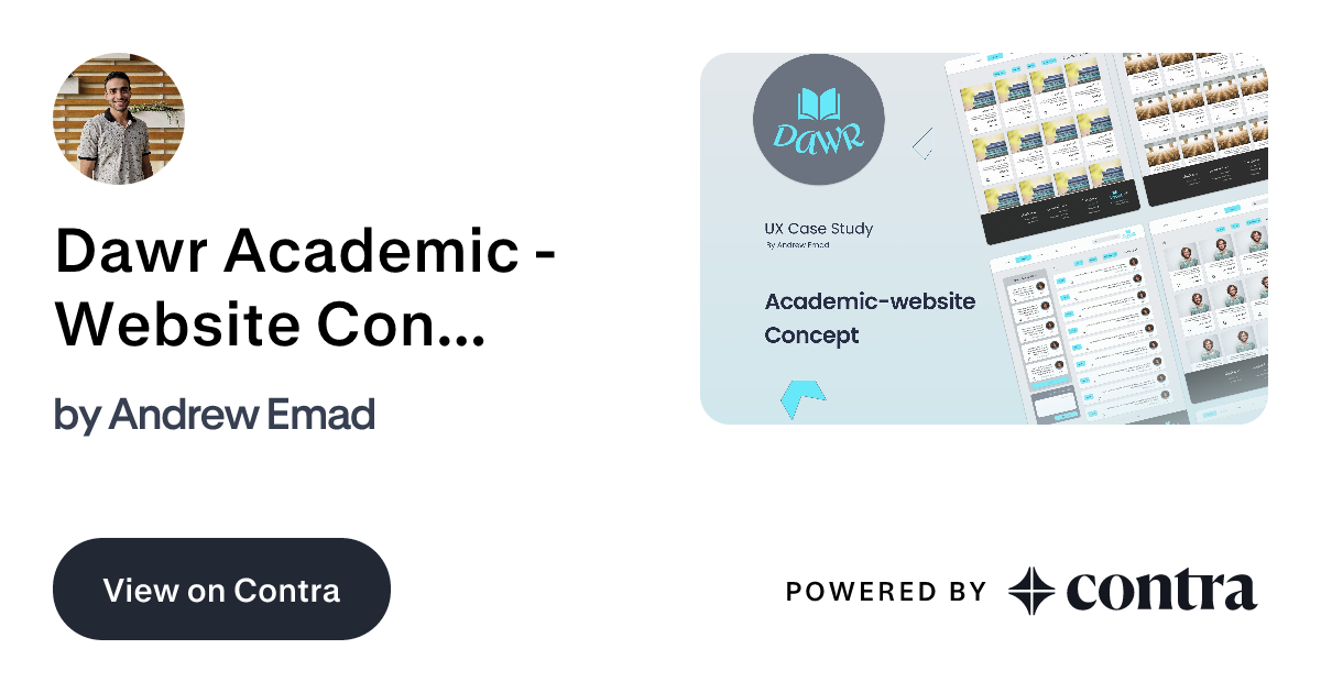 Dawr Academic - Website Concept Figma (UI/UX) Design by Andrew Emad
