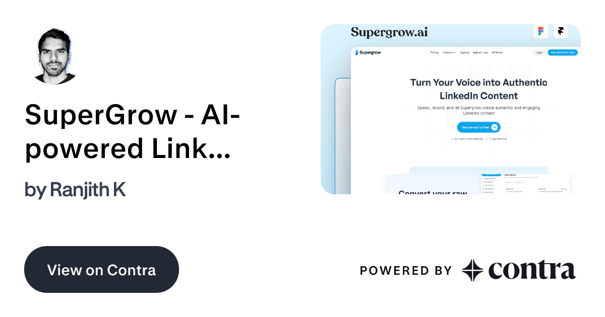 SuperGrow - AI-powered LinkedIn growth tool. by Ranjith K