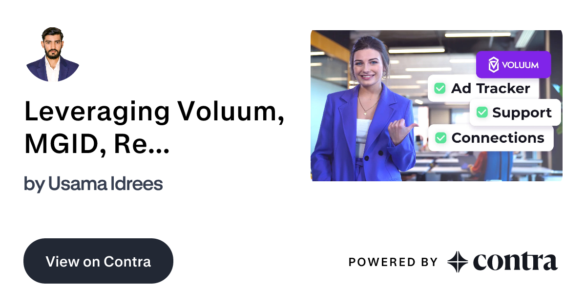Leveraging Voluum, MGID, RevContent, and Outbrain for Campaigns by Usama Idrees