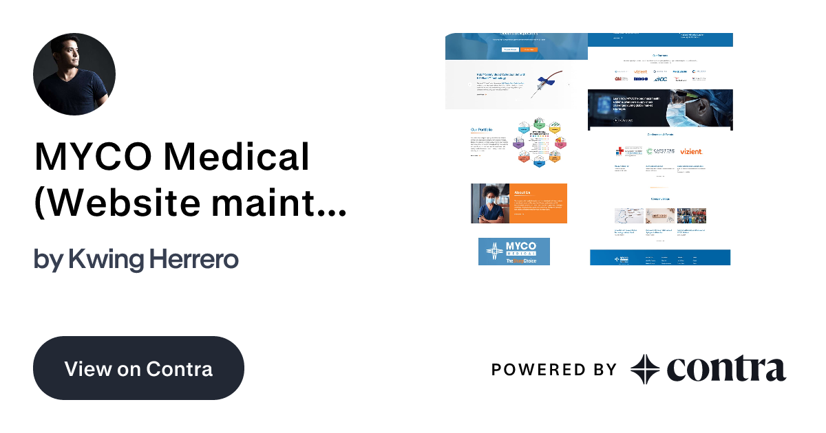 MYCO Medical (Website maintenance) by Kwing Herrero