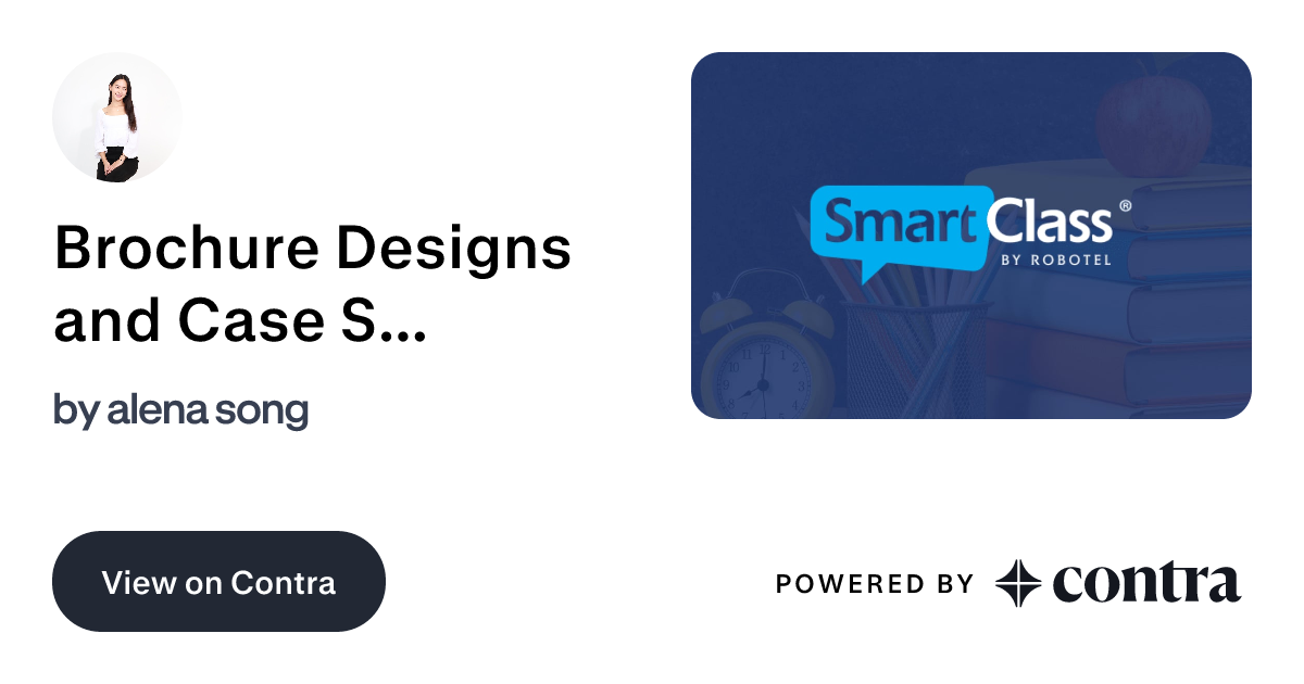 Brochure Designs and Case Study Designs for Robotel - SmartClass by alena song