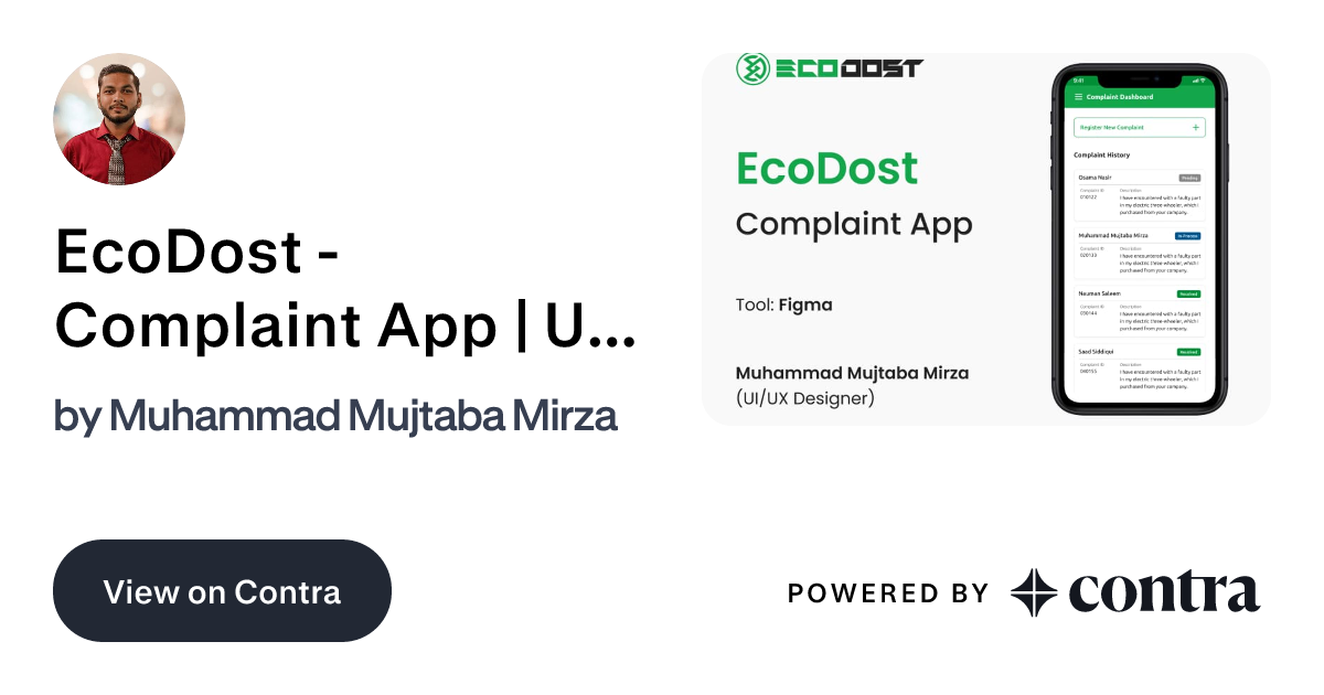 EcoDost - Complaint App | UI/UX Design | Product Design by Muhammad ...