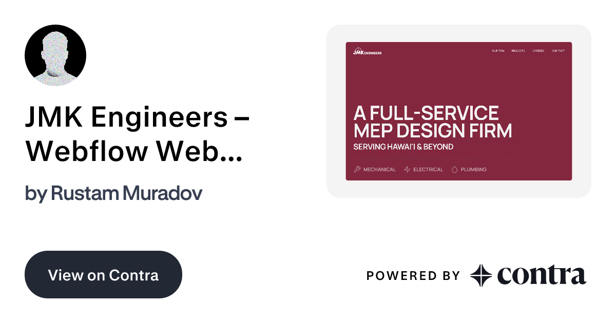 JMK Engineers - Webflow Website by Rustam Muradov