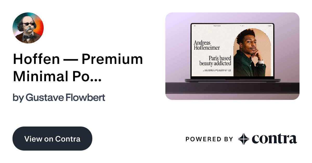 Hoffen — Premium Minimal Portfolio by Gustave Flowbert