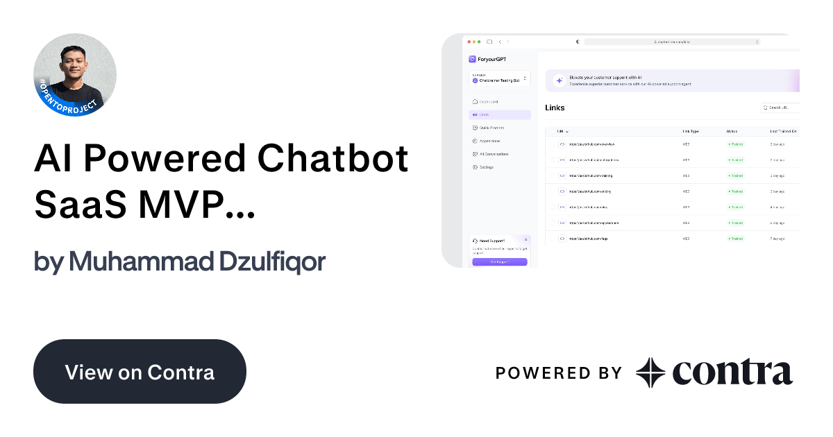AI Powered Chatbot SaaS MVP Web Application by Muhammad Dzulfiqor