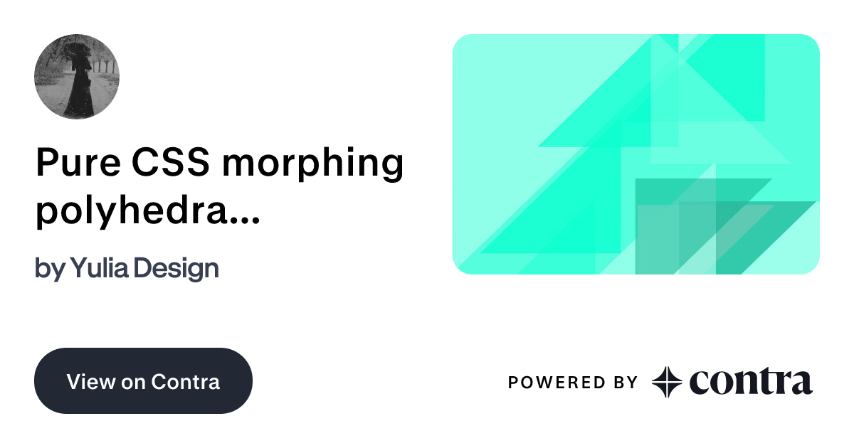 Pure CSS morphing polyhedra: cube by Yulia Design