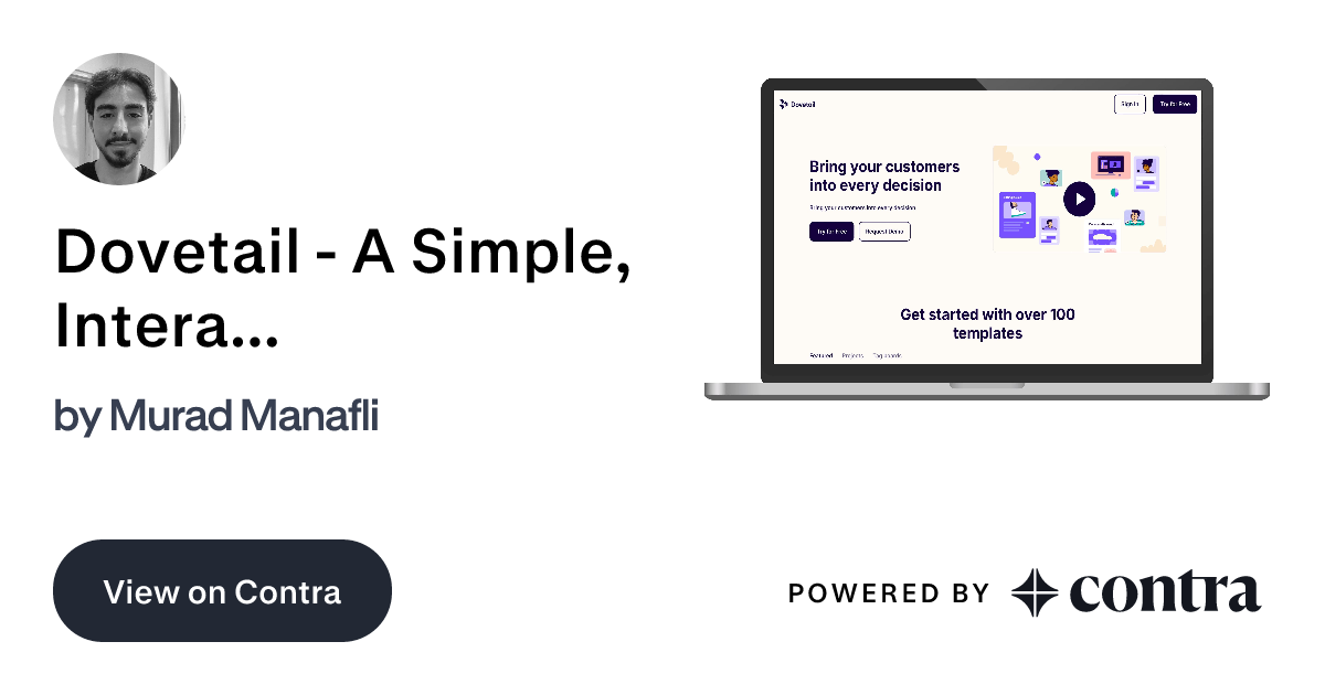 Dovetail - A Simple, Interactive Landing Page Built on Framer by Murad ...