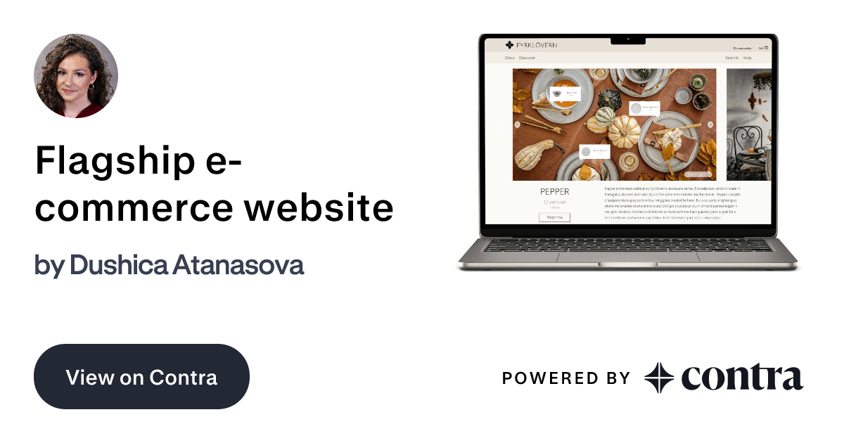 Flagship e-commerce website by Dushica Atanasova