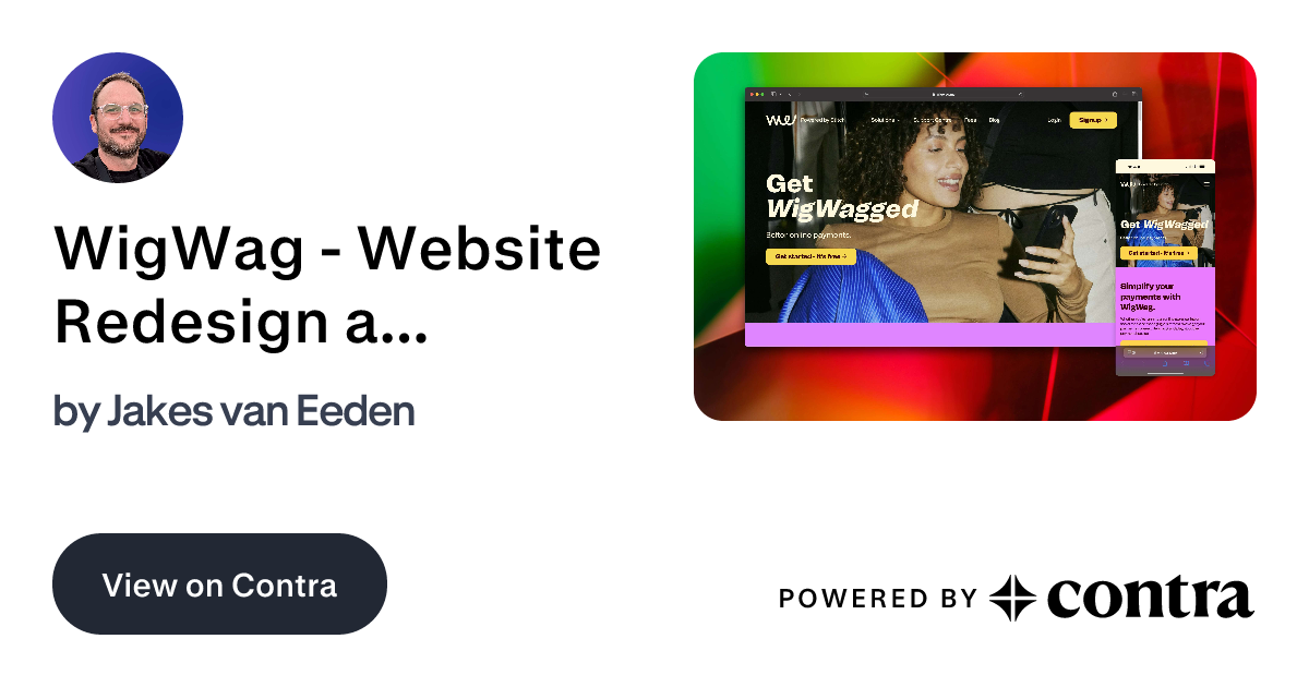 WigWag - Website Redesign and Webflow Development by Jakes van Eeden