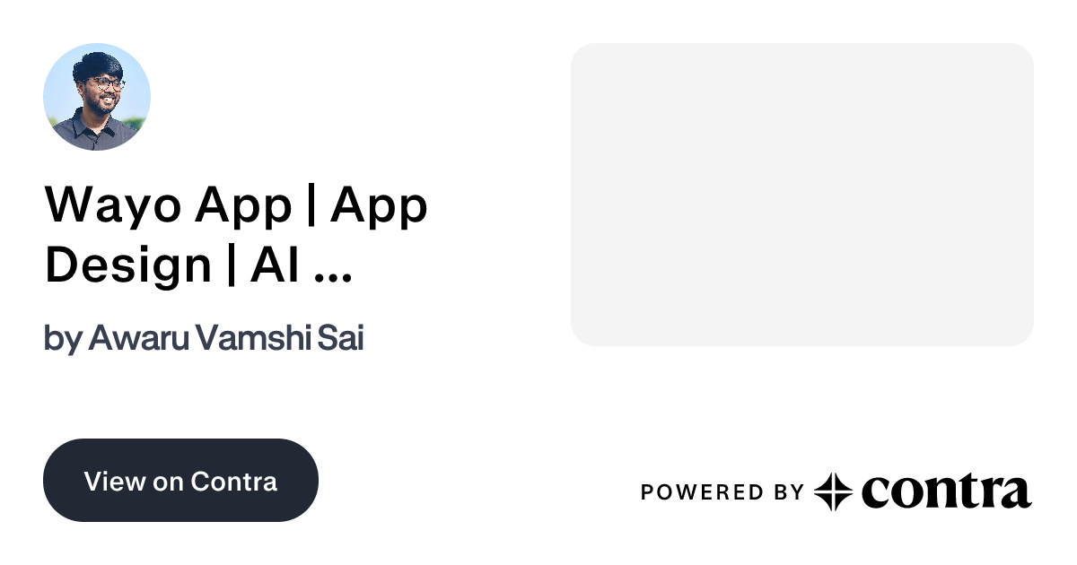 Wayo App | App Design | AI powered app by Awaru Vamshi Sai
