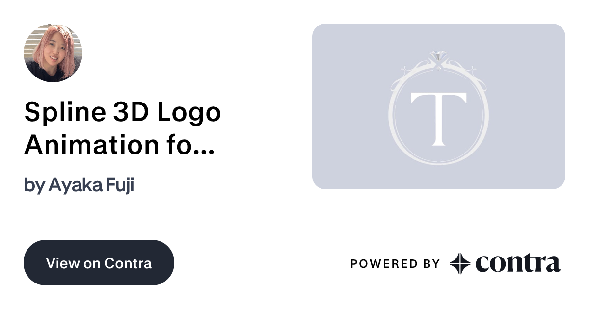 Spline 3D Logo Animation for Takeuchi Bridal💎 by Ayaka Fuji