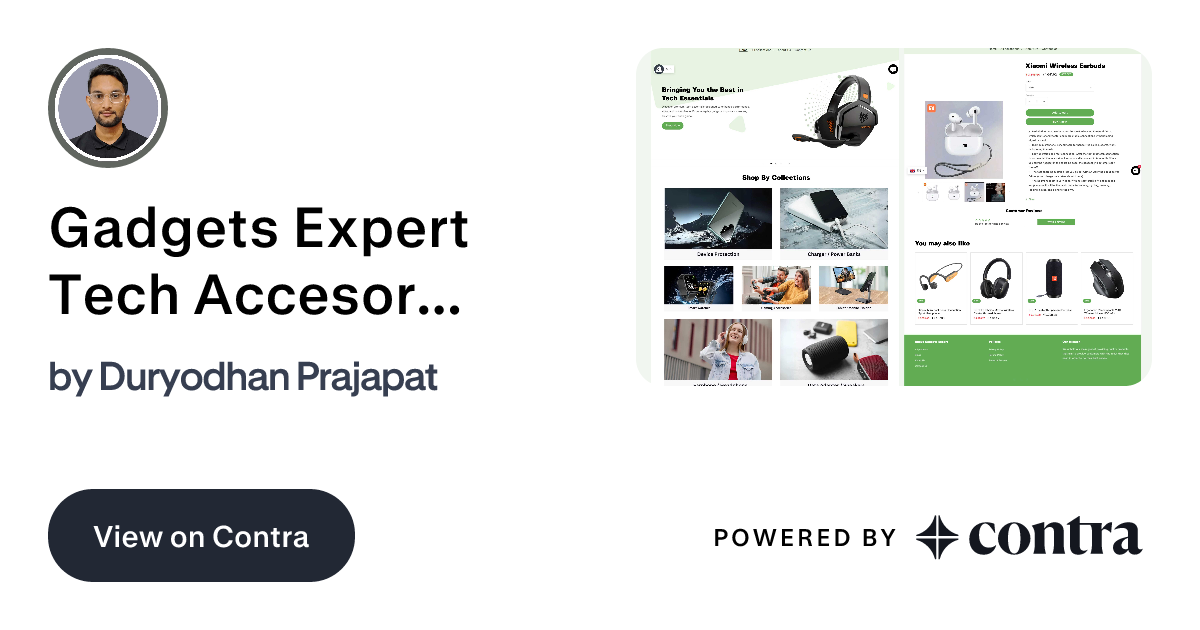 Gadgets Expert Tech Accesories | Shopify Website by Duryodhan Prajapat
