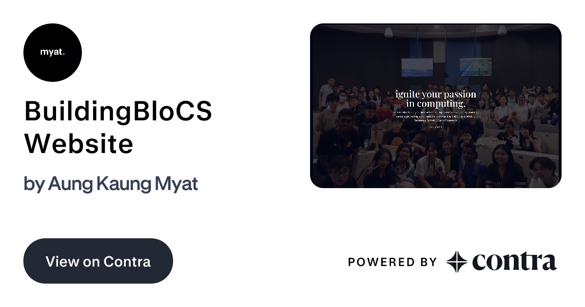 BuildingBloCS Website by Aung Kaung Myat