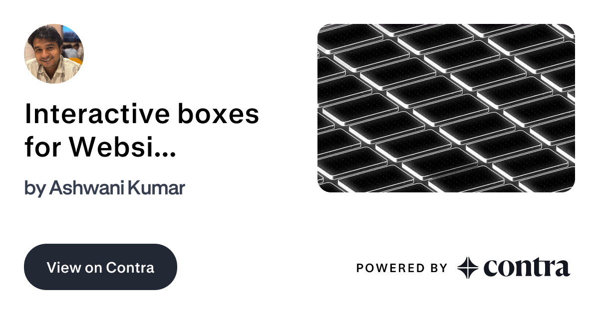 Interactive boxes for Website Hero Section by Ashwani Kumar