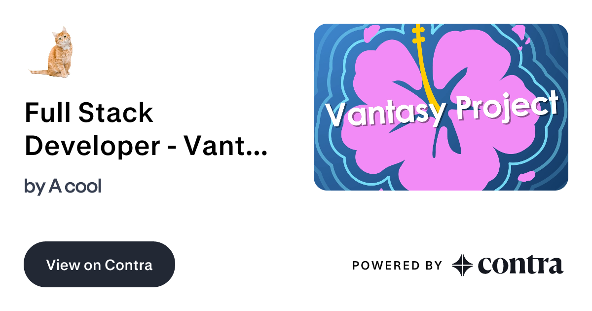 Full Stack Developer - Vantasy Project by Aiden van der Berg