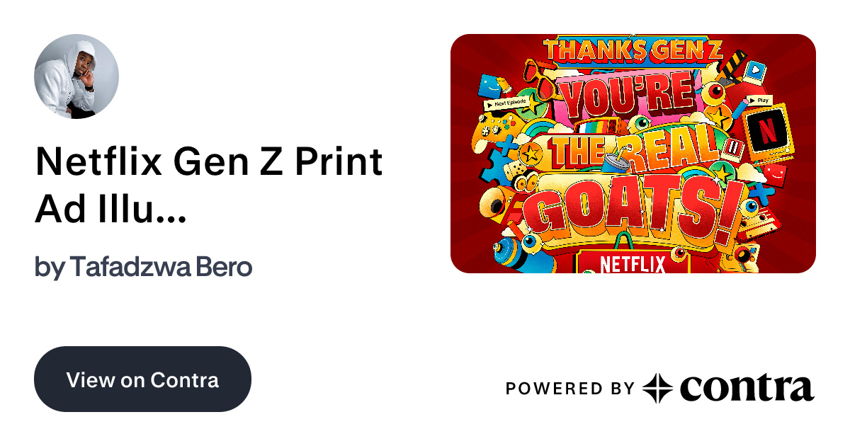 Netflix Gen Z Print Ad Illustration by Tafadzwa Bero