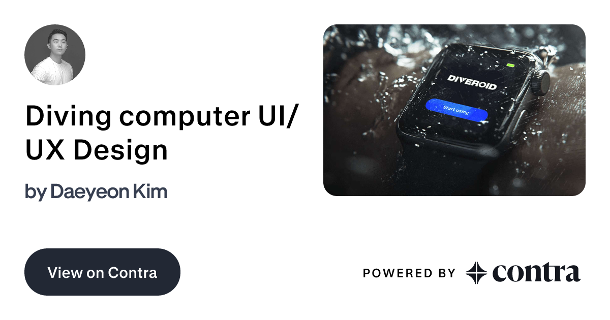 Diving computer UI/UX Design by Daeyeon Kim
