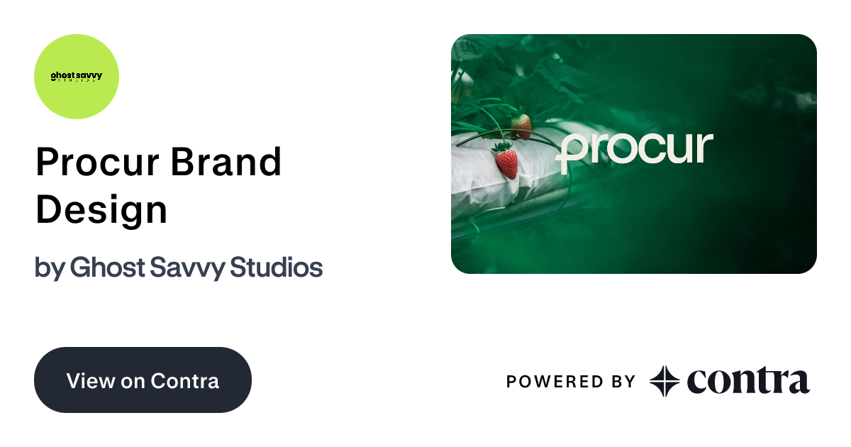 Procur Brand Design by Ghost Savvy Studios