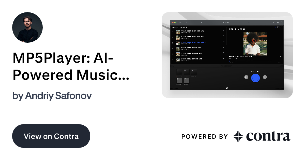 MP5Player: AI-Powered Music Platform by Andriy Safonov