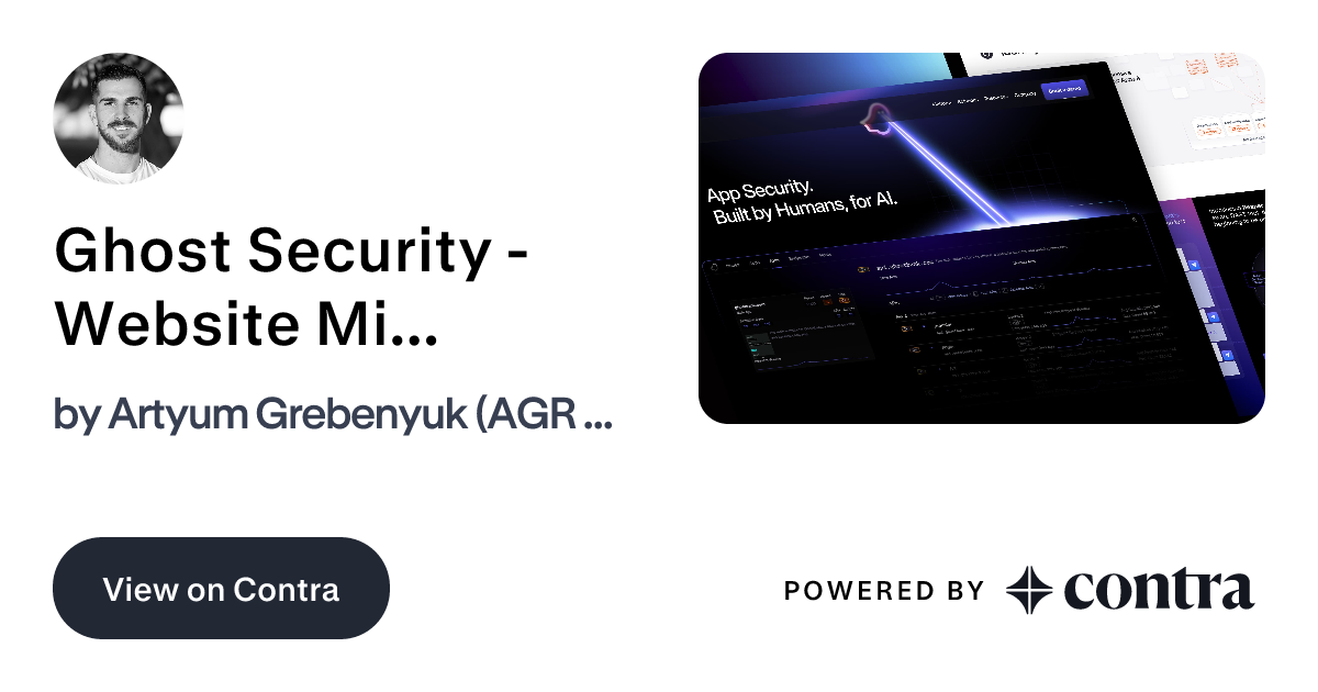 Ghost Security - Website Migration: HubSpot to Framer by Artyum Grebenyuk (AGR Studio)