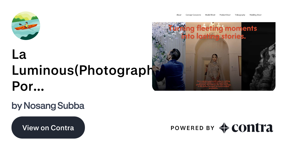 La Luminous(Photography Portfolio Website) by Nosang Subba