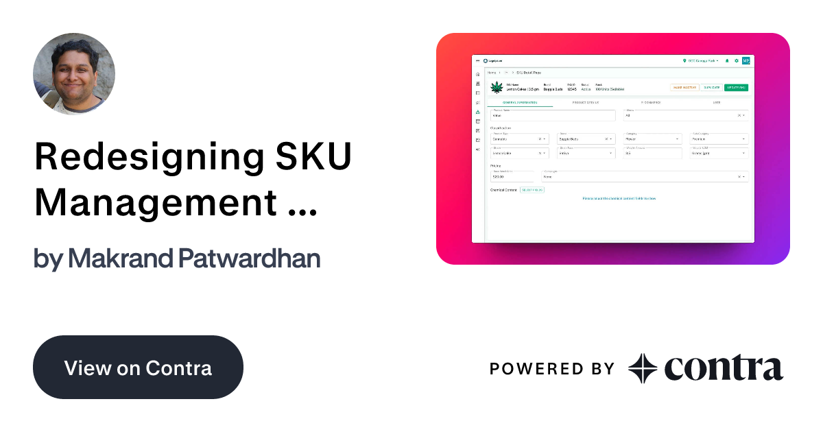 Redesigning SKU Management experience by Makrand Patwardhan