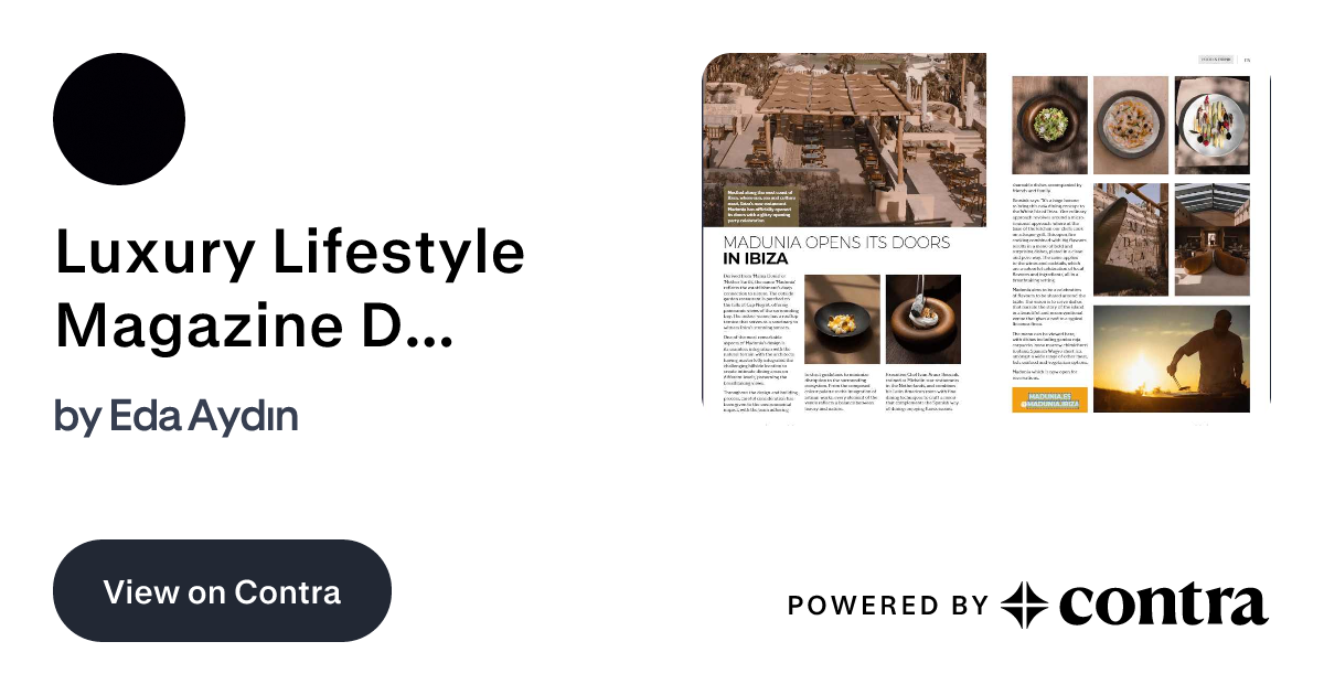 Luxury Lifestyle Magazine Design by Eda Aydın