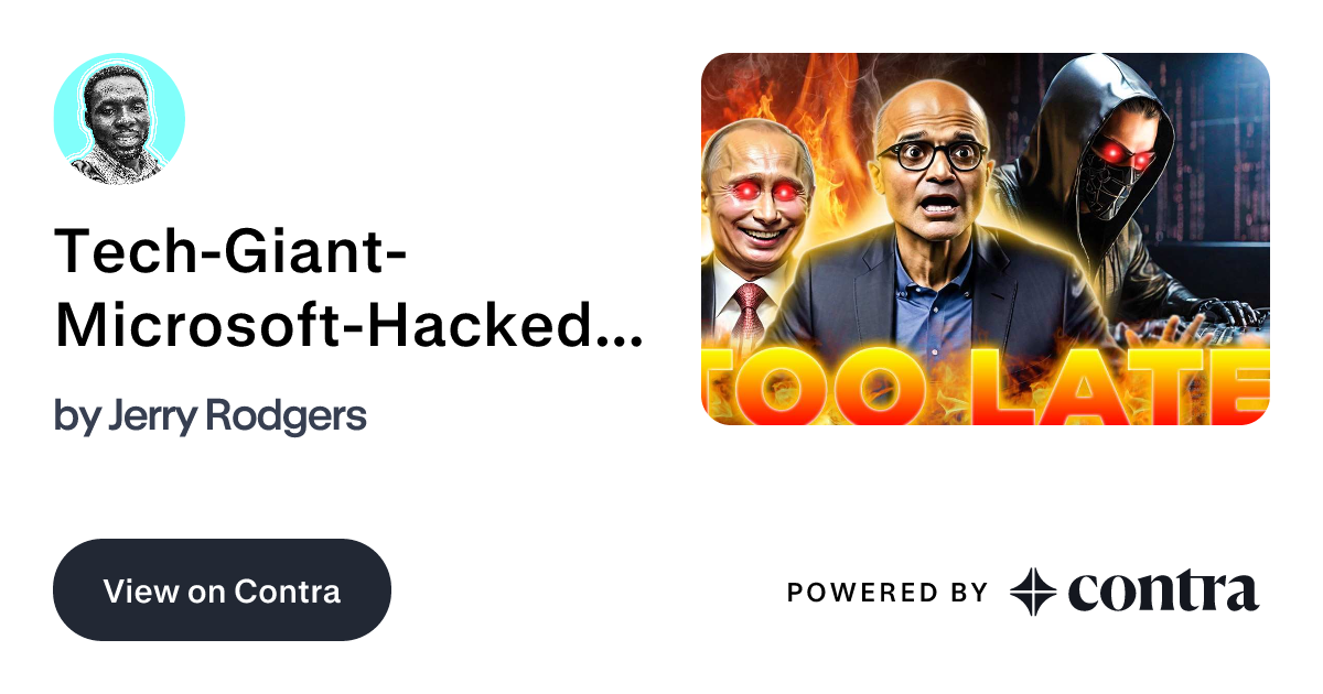 Tech-Giant-Microsoft-Hacked-by-Russian-Group-Thumbnail Design by Jerry ...