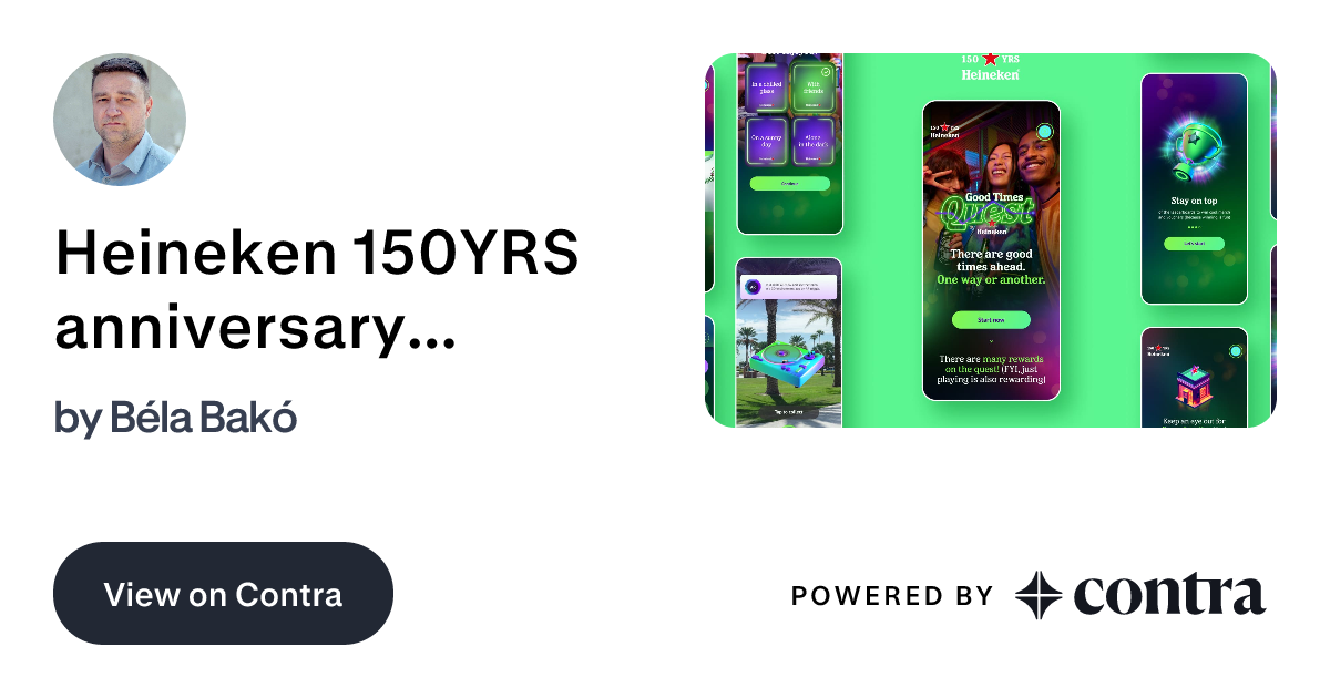 Heineken 150YRS anniversary campaign by Béla Bakó