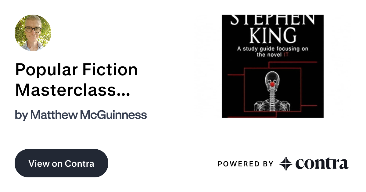 Popular Fiction Masterclass books - self-publication by Matthew McGuinness