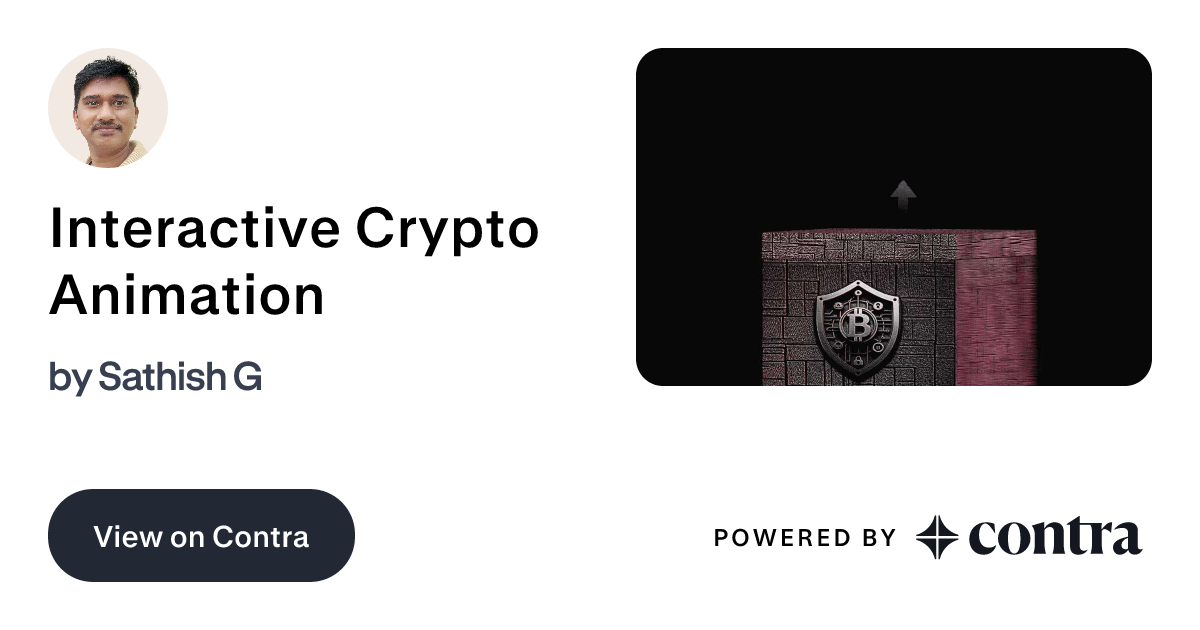 Interactive Crypto Animation by Sathish G