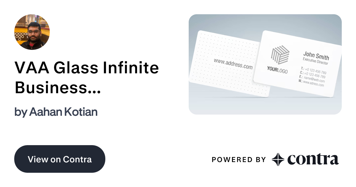 VAA Glass Infinite Business Card/Logo by Aahan Kotian