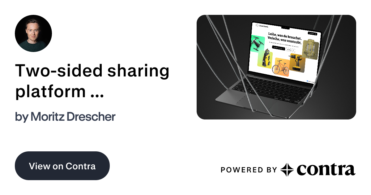 Two-sided sharing platform for everyday items by Moritz Drescher
