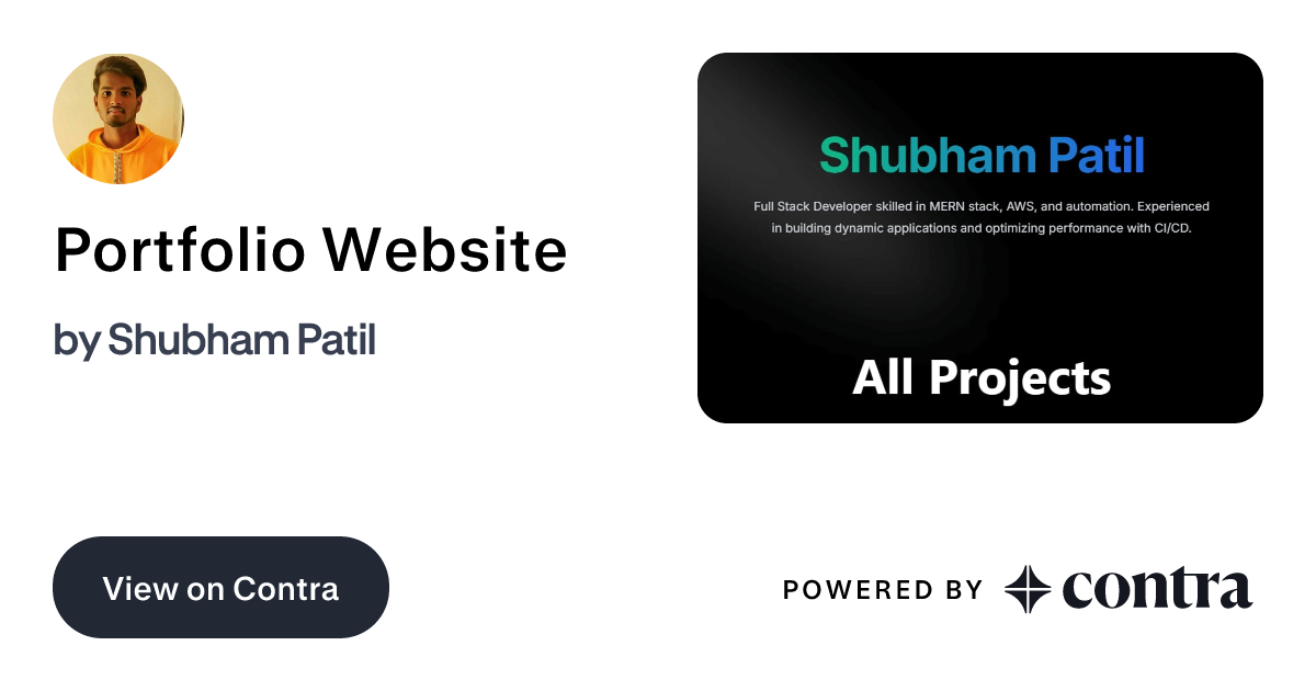 Portfolio Website by Shubham Patil