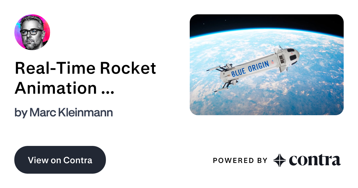 Real-Time Rocket Animation | Blue Origin by Marc Kleinmann