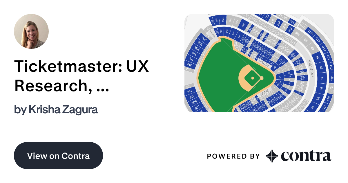 Ticketmaster: UX Research, Storyboarding, & Design by Krisha Zagura