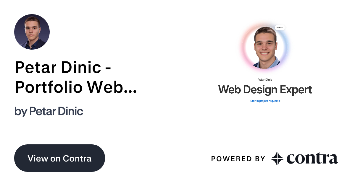 Petar Dinic - Portfolio Website by Petar Dinic