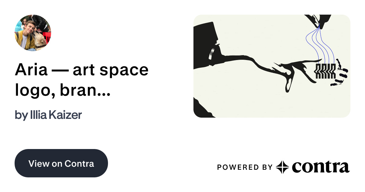 Aria — art space logo, brand identity and naming by Illia Kaizer