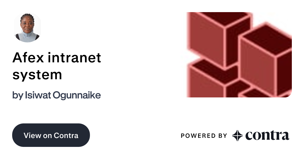 Afex intranet system by Isiwat Ogunnaike