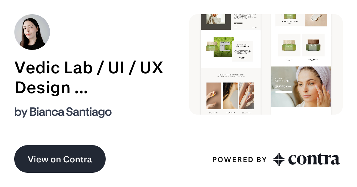 Vedic Lab / UI / UX Design / Social Media Design by Bianca Santiago